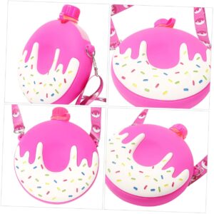 BESTOYARD 1 PC Donut Kettle Kids Sports Water Bottle for Kids Portable Water Kettle Donut Bottle Leakproof Water Bottle with Silicone Sleeve Donut Gifts Drinking Bottle Water Cup