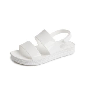 reef women's water vista sandal, white shine, 6