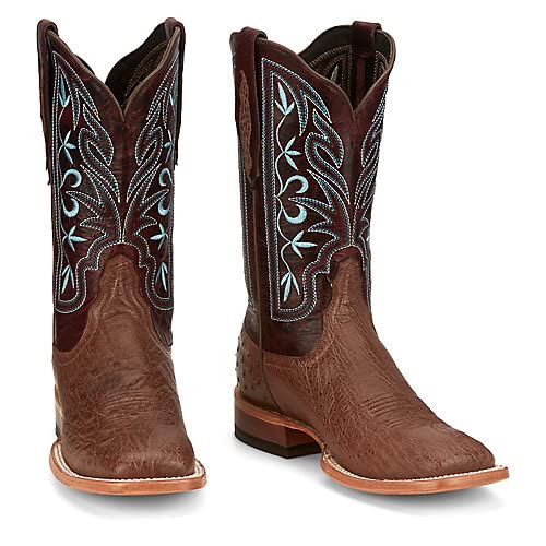 Tony Lama Ladies Tinrose Sq Toe Boots 8 B Brown