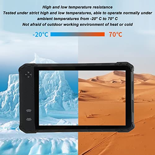 AMONIDA Rugged Tablet, NFC Support Outdoor Tablet PC IPS Screen 100‑240V 10000mAh for Harsh Working Environments (US Plug)