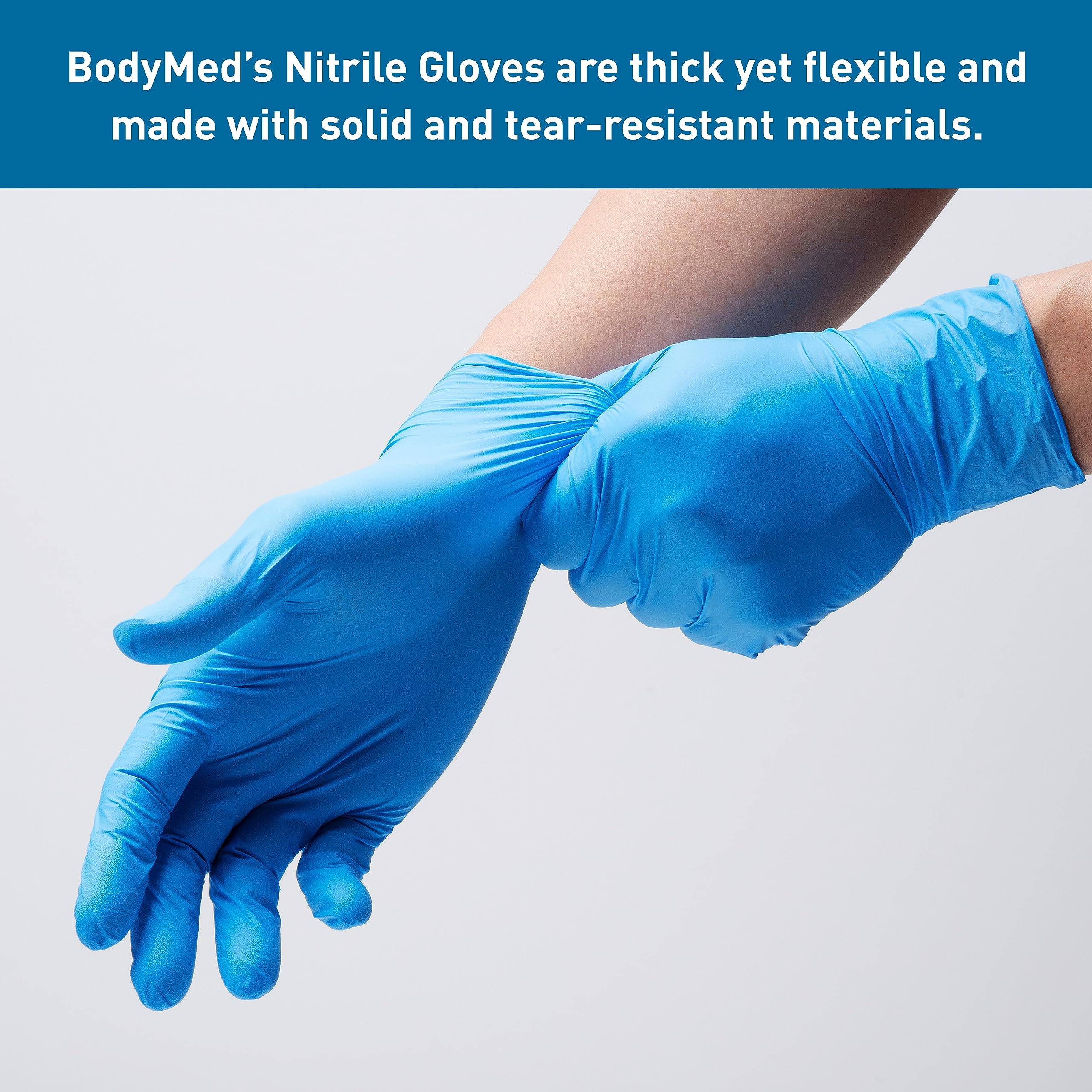 BodyMed Nitrile Gloves for Exam and Home Use, Large, 1,000 Count - Latex & Powder Free Disposable Gloves for Medical Use, Cooking, Cleaning & More