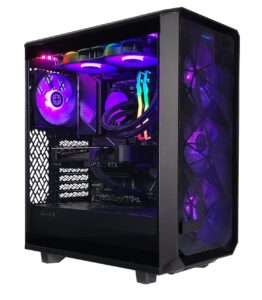 meshify c gaming desktop (intel i7 14700kf 20-core 5.4ghz turbo, rtx 4070 12gb, 2tb nvme ssd, 16gb ddr4, win 11h) gamer computer pc