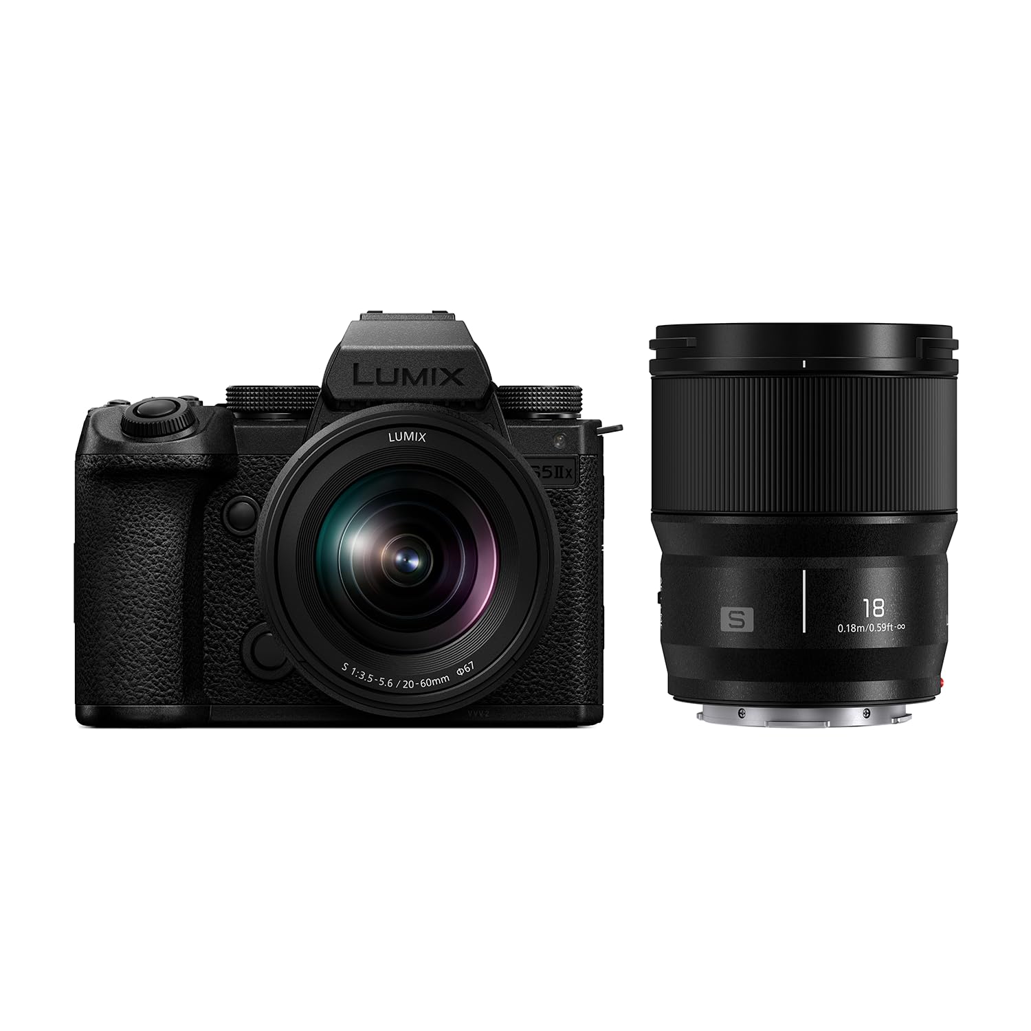 Panasonic LUMIX S5IIX Mirrorless Camera (DC-S5M2XKK) with LUMIX S Series 18mm F1.8 L-Mount Interchangeable Lens (S-S18)