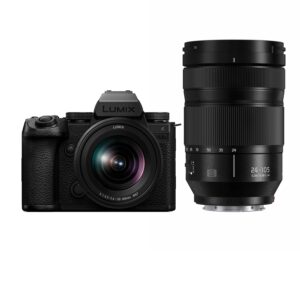 panasonic lumix s5iix mirrorless camera (dc-s5m2xkk) with lumix s 24-105mm f4 lens (s-r24105)