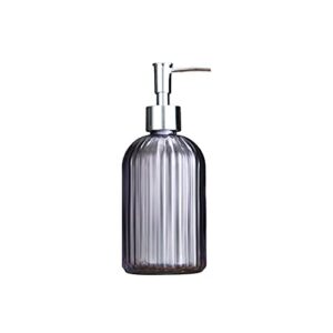 soap pump dispenser 400ml refillable glass soap dispenser for bathroom countertop kitchen room，empty liquid soap dispenser bottle, home hotel bathroom accessories bottles dispenser (color : d)