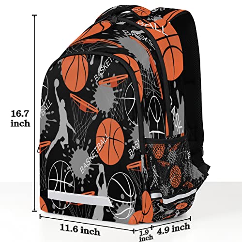 Sports Basketball Soccer School Backpack Kids Girls Boys Bookbag Casual Travel Daypack Laptop Tablet Back Pack Schoolbag For Elementary Junior College High School Students Hiking,Fits 13 14 15.6 Inch