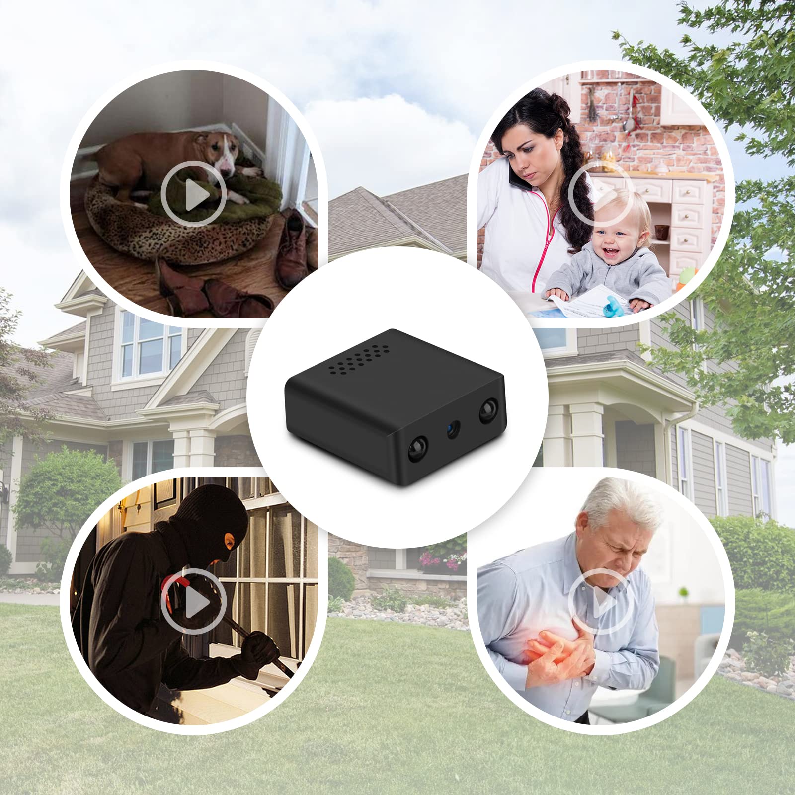 Shalapovar Hidden Camera with Audio/Video,Mini Wireless Spy Camera with Night Vision and Motion Detection