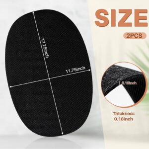 Tanlade 2 Pcs Oval Slow Cooker Heat Resistant Mat for 6-8 Quart Non Skid Countertop Heat Protector Mat Kitchen Appliance Mats for Air Fryer Kitchen Supplies, 11.75 x 17.75 x 0.18 Inches