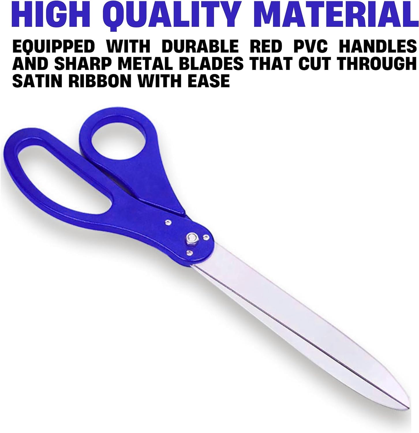 25" Blue Grand Opening Scissors – Blue Giant Scissors for Ribbon Cutting Ceremony Heavy Duty Scissors Giants Ribbon Cutting Scissors for Special Events Inaugurations and Ceremonies