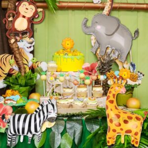 Jungle Safari Animal Balloons Birthday Party Decorations Giant Safari Balloon For Boy Wild One Theme Zoo Monkey Elephant Zebra Leopard Crocodile Giraffe Shaped