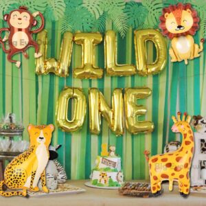 Jungle Safari Animal Balloons Birthday Party Decorations Giant Safari Balloon For Boy Wild One Theme Zoo Monkey Elephant Zebra Leopard Crocodile Giraffe Shaped