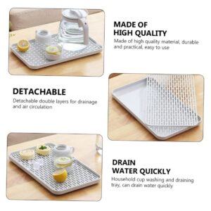 Zerodeko 1pc Drain Rack Coffee Table Tray Escurridor De para Fregadero Vegetable Tray Dish Rack Tray Appetizer Serving Platter Dish Dryer Rack Drying Mat Kitchen Tray Storage Tray