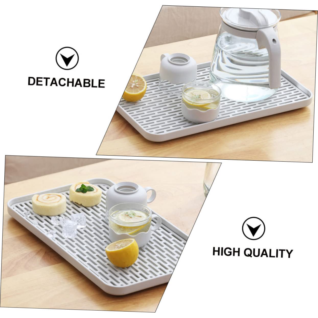 Zerodeko 1pc Drain Rack Coffee Table Tray Escurridor De para Fregadero Vegetable Tray Dish Rack Tray Appetizer Serving Platter Dish Dryer Rack Drying Mat Kitchen Tray Storage Tray