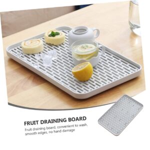 Zerodeko 1pc Drain Rack Coffee Table Tray Escurridor De para Fregadero Vegetable Tray Dish Rack Tray Appetizer Serving Platter Dish Dryer Rack Drying Mat Kitchen Tray Storage Tray