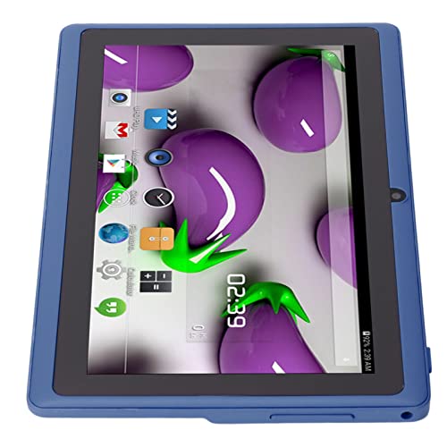 PUSOKEI Kids Tablet, 7in Tablet PC, Quad Core CPU, RAM 512MB, 8GB ROM, Eye Protection Screen, FrontRear Camera, WiFi, 4.0, 2600mAh Battery, for 4.2 (Blue)