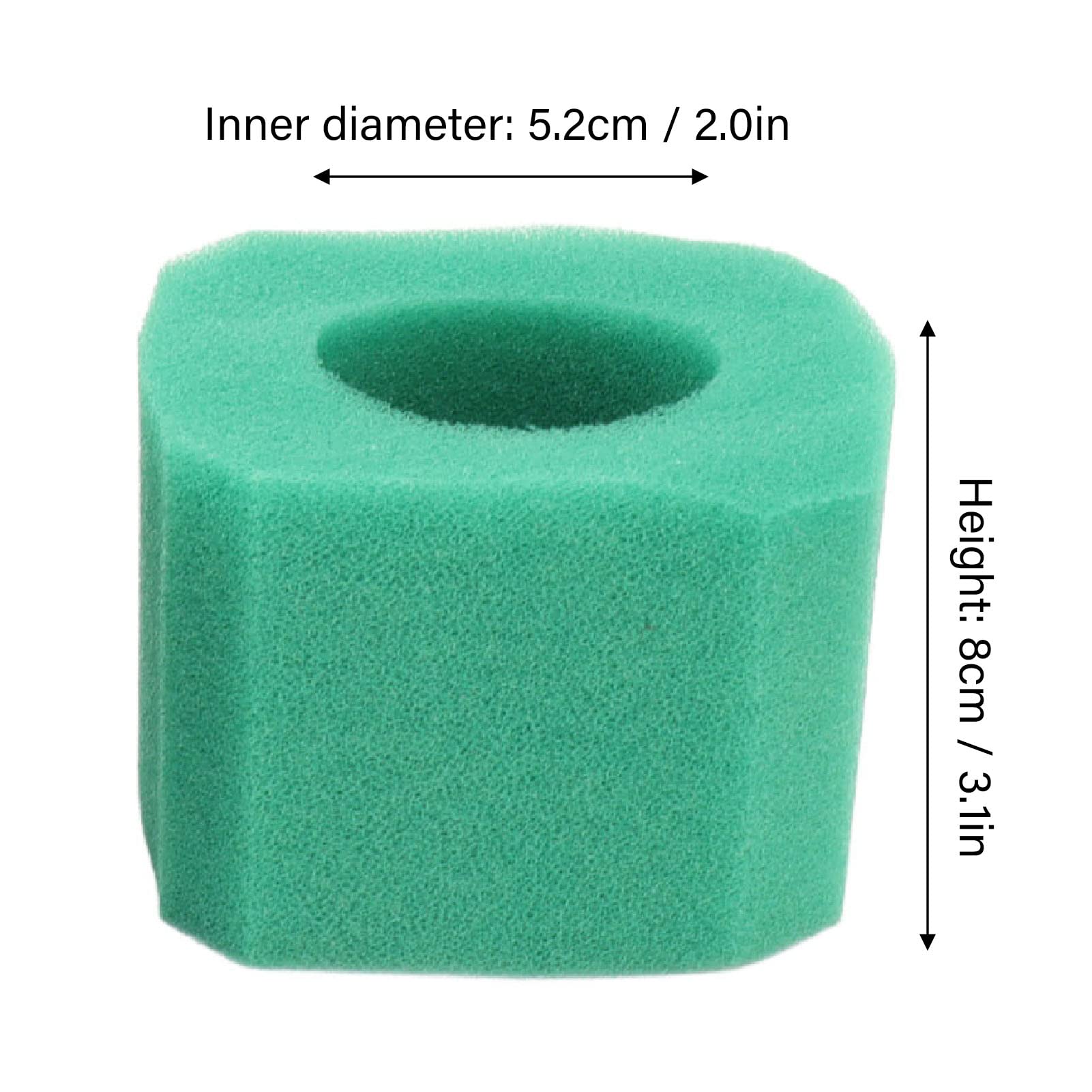 Boxwizard Pool Replacement Filter Sponge - 4pcs Pool Filter Cartridge Sponge Reusable Practical Filter Foam for Pool Pump