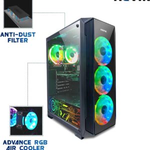 AQVIN Gaming PC Tower Desktop | Intel i7 Processor up to 4.0 GHz | GTX 1050 Ti 4GB GDDR5 Gaming GPU | 1TB SSD Solid State Drive 32 GB DDR4 RAM | Windows 10 Pro WiFi Ready (Renewed)