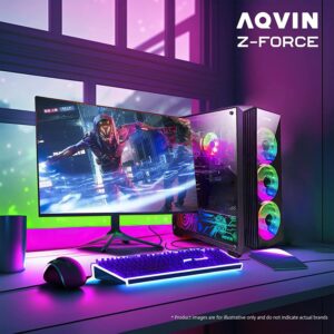 AQVIN Gaming PC Tower Desktop | Intel i7 Processor up to 4.0 GHz | GTX 1050 Ti 4GB GDDR5 Gaming GPU | 1TB SSD Solid State Drive 32 GB DDR4 RAM | Windows 10 Pro WiFi Ready (Renewed)