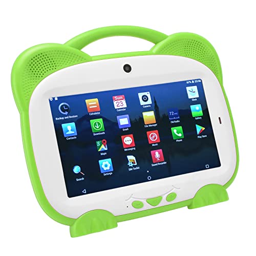 Cosiki Kids Touch Tablet, HD 1080P 5500mAh 7 Inch Support WiFi 4GB and 32GB Children Tablet for Android 10.0 for Girls (Green)