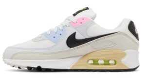 nike womens air max 90 pastel sz 9 women summitwhite/black light bone