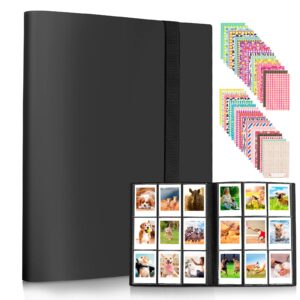 432 pockets photo albums for polaroid mini camera, fujifilm instax mini camera, for fujifilm instax mini 11 12 9 8 7+ instant camera (black)