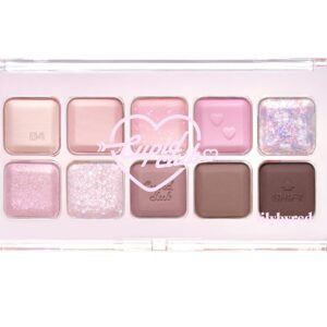 lilybyred Mood keyboard eyeshadow palette | Soft neutral ash color, Long-Wearing, glitter, Clear watercolor | Palette With Easy Color Matching For All | K-beauty (04#Cool membership)