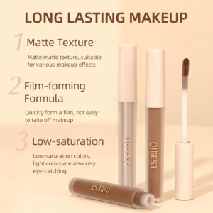 SUMEITANG 8 Colors Matte Liquid Eyeshadow Neutral Naked Smooth Cream Brown Eyeshadow Set Lightweight High-pigmented Creamy Gel matte Eye Shadow Quick-Drying Waterproof Long Lasting