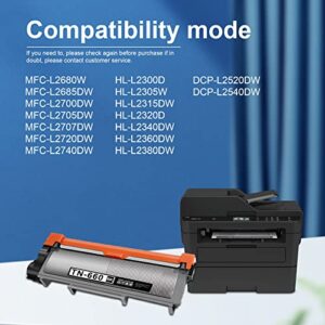 TN660 Toner Cartridge & DR630 Drum Unit Replacement for Brother TN-660 TN630 DR630 Work with HL-L2300D HL-L2360DW DCP-L2520DW MFC-L2700DW MFC-L2740DW Printer (Black, 2 Pack)