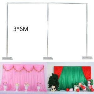 MARTEXBUY 10x20ft Backdrop Stand, Wedding Party Backdrop Stand Pipe Kit Curtain Frame, Professional Background Support, Heavy Duty Backdrop Stand for Wedding Party Celebration Photography Baby Shower