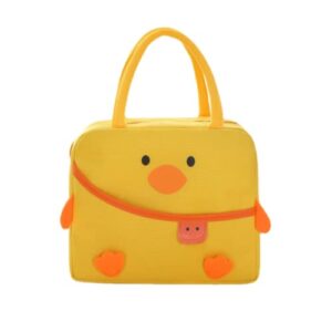 atbeta 3d cute duck lunch bag large bento box container insulated reusable cooler tote office work travel picnic (1 duck)