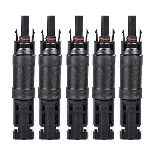 5PCS PV Solar Panel Connector Male/Female Built-in Diode Solar Wire Connectors Waterproof Anti-backflow (5 PCS 30A Solar Fuse)