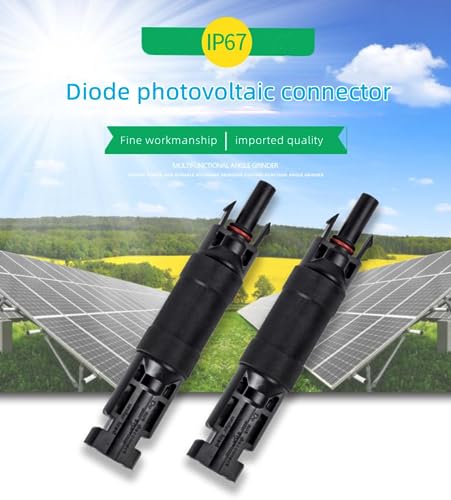 5PCS PV Solar Panel Connector Male/Female Built-in Diode Solar Wire Connectors Waterproof Anti-backflow (5 PCS 30A Solar Fuse)