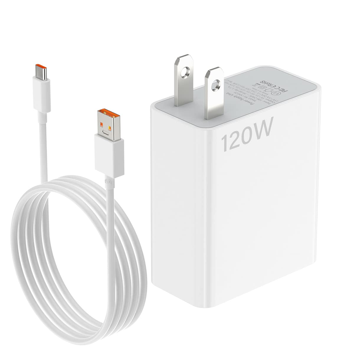 for Xiaomi Charger 120W Hypercharge Fast Wall Charger for Xiaomi 14 13 12 13t 12t 12s Pro Lite Redmi Note K70 K60 K50 12 11 Pro Plus Black Shark 3 4 5 Poco F4 Gt Mi Turbo 3.3ft 6A USB Type C Cable