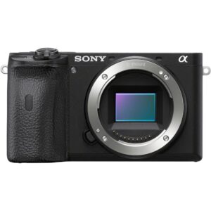 Sony a6600 Mirrorless Camera (ILCE6600/B) + 2 x NP-FZ100 Compatible Battery + 64GB Card + Card Reader + LED Light + Corel Photo Software + HDMI Cable + Case + Flex Tripod + Hand Strap + More (Renewed)