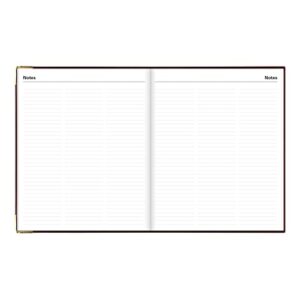 Letts of London Classic Weekly Planner, 12 Months, January to December, 2024, Appointments, Gold Corners, Quarto Size, 10.25" x 8.25", Burgundy (C32YBY-24)