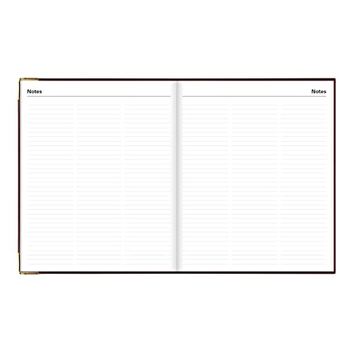 Letts of London Classic Weekly Planner, 12 Months, January to December, 2024, Appointments, Gold Corners, Quarto Size, 10.25" x 8.25", Burgundy (C32YBY-24)