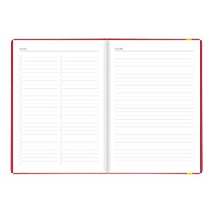 Letts of London Raw Weekly/Monthly Planner, 12 Months, January to December, 2024, Sewn Binding, A5 Size, 8.25" x 5.875", Multilingual, Berry (C082310-24)