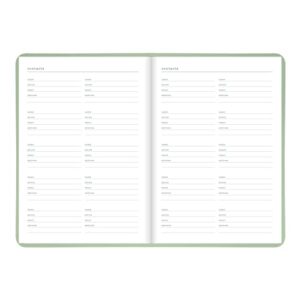 Letts Conscious Weekly/Monthly Planner, 12 Months, January to December, 2024, Sewn Binding, A5 Size, 8.25" x 5.875", Multilingual, Sage (C082396-24)