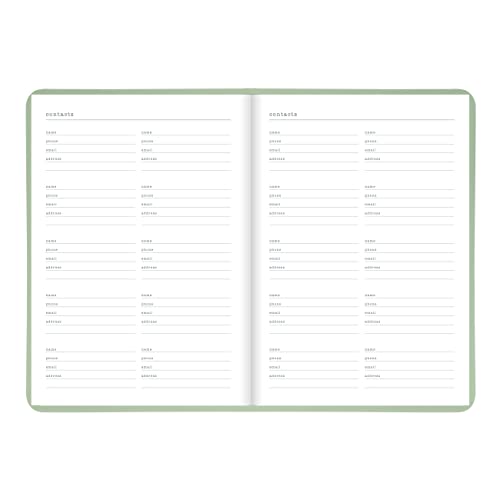 Letts Conscious Weekly/Monthly Planner, 12 Months, January to December, 2024, Sewn Binding, A5 Size, 8.25" x 5.875", Multilingual, Sage (C082396-24)