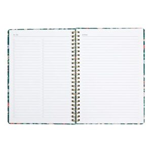 Letts Spring Valley Weekly/Monthly Planner, 12 Months, January to December, 2024, Wiro Binding, A5 Size, 8.25" x 5.875", Multilingual, Green (C082376-24)