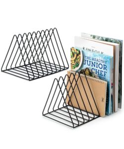 mr. pen- triangle wire magazine holder, 9 slots, 2 pack, triangle desk organizers, metal wire magazine holder, vinyl holder, magazine holder for desk, vinyl record organizer, vinyl rack, magazine rack