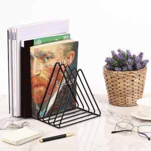 Mr. Pen- Triangle Wire Magazine Holder, 9 Slots, 2 Pack, Triangle Desk Organizers, Metal Wire Magazine Holder, Vinyl Holder, Magazine Holder for Desk, Vinyl Record Organizer, Vinyl Rack, Magazine Rack