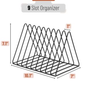 Mr. Pen- Triangle Wire Magazine Holder, 9 Slots, 2 Pack, Triangle Desk Organizers, Metal Wire Magazine Holder, Vinyl Holder, Magazine Holder for Desk, Vinyl Record Organizer, Vinyl Rack, Magazine Rack