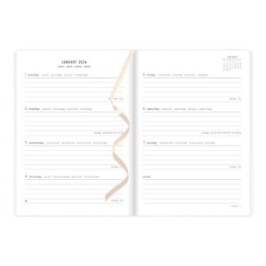 Letts of London Zodiac Weekly/Monthly Planner, 12 Months, January to December, 2024, Sewn Binding, A5 Size, 8.25" x 5.875", Multilingual, Ivory (C082297-24)