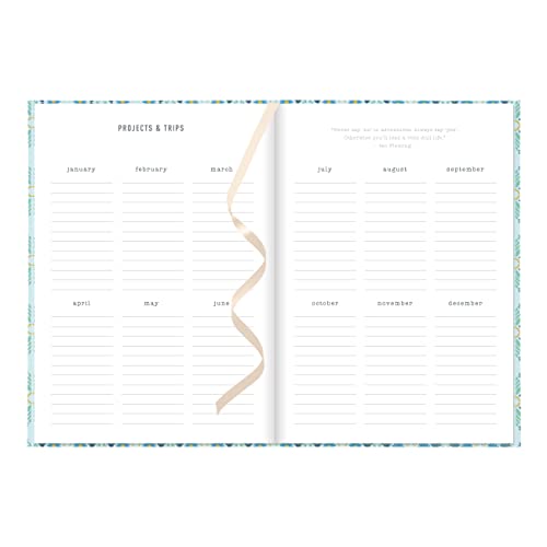 Letts Morocco Weekly/Monthly Planner, 12 Months, January to December, 2024, Sewn Binding, A5 Size, 8.25" x 5.875", Multilingual, Sky (C082391-24)