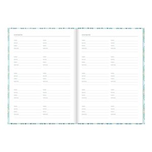 Letts Morocco Weekly/Monthly Planner, 12 Months, January to December, 2024, Sewn Binding, A5 Size, 8.25" x 5.875", Multilingual, Sky (C082391-24)