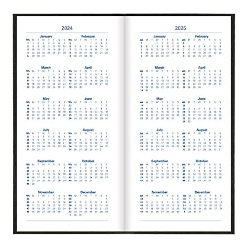 Letts of London Principal Weekly Planner, 12 Months, January to December, 2024, Week-to-View, Compact Size, 5.875" x 3.125", Black (C30NUBK-24)