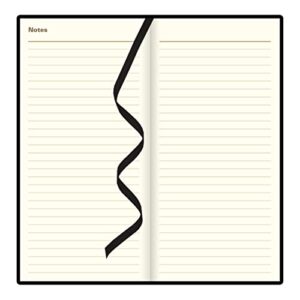 Letts of London Signature Weekly/Monthly Planner, 12 Months, January to December, 2024, Bonded Leather, Slim Size, 6.625" x 3.25", Black (C38SUBK-24)