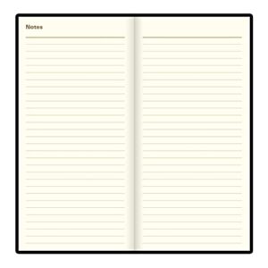 Letts of London Belgravia Weekly/Monthly Planner, 12 Months, January to December, 2024, Vertical, Slim Size, 6.625" x 3.25", Black (C33SUBK-24)