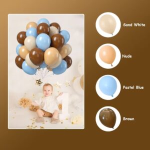 60 PCS Sage Green Dark Brown Beige Latex Balloons Set with Metallic Gold Balloons, Olive Green Gold Nude Coffee Party Balloon for Jungle Safari Woodland Birthday Decorations (Green)